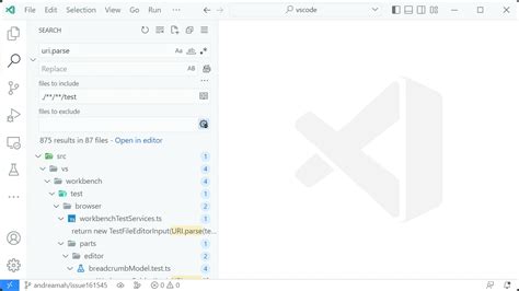 Tree Element Not Found Error In Search Tree Issue Microsoft Vscode Github