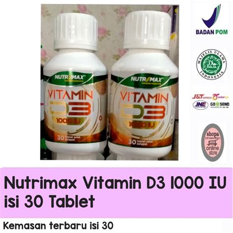 Jual Nutrimax Vitamin D3 1000 Iu Isi 30 Tablet Shopee Indonesia
