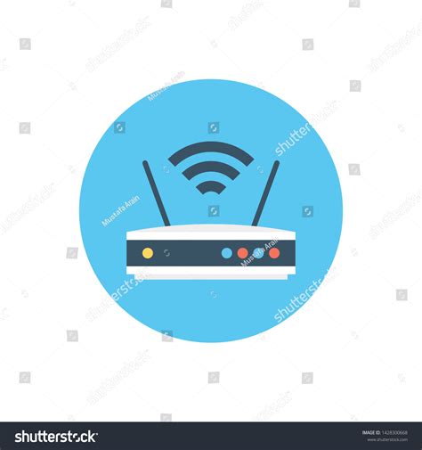 Wifi Router Vector Illustration Flat Style Stock Vector Royalty Free 1428300668 Shutterstock