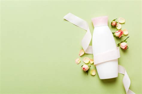 장미 꽃을 곁들인 크림을 위한 멋진 의료 병 천연 오라닉 스파 화장품 개념 모형 템플릿 상위 뷰 0명에 대한 스톡 사진 및 기타 이미지 Istock