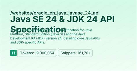 Java Se 24 And Jdk 24 Api Specification Websitesoracleenjavajavase