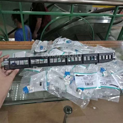 Promo Panduit Netkey Patch Panel 24port Loaded Modular Cat6 Nkpp24p Nk6tmbu Diskon 23 Di Seller