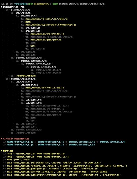 使用 Dpdm 定位 Javascripttypescript 中的循环依赖 一路行歌 Segmentfault 思否