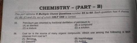 chemistry part b this part contains 6 multiple chotce questions num