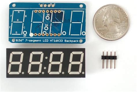 0 56 Inch 4 Digit 7 Segment Display W I2c Backpack Geel Adafruit 879 Bol