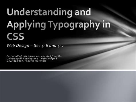Ppt Understanding And Applying Typography In Css Powerpoint