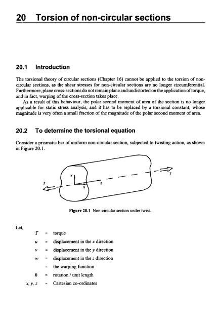 20 Torsion Of Non Circular Sections