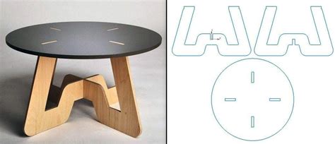 Dwg Dxf Cdr Cut Cnc Router Woodworking Stool Or Coffee Table Деревообработка Мебель из фанеры