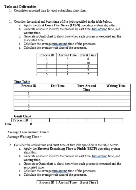 solved tasks and deliverables 1 complete requested data for