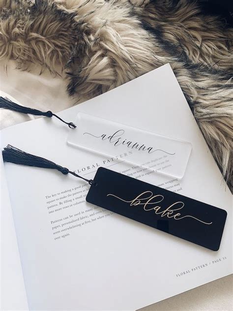 Personalized Bookmarks Acrylic Calligraphy Bookmarks Etsy Artofit