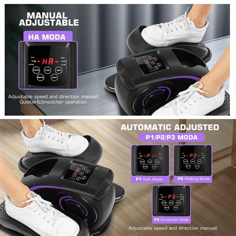 Under Desk Elliptical Machine Electric Seated Pedal Exerciser Mini Elliptical