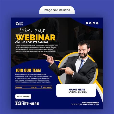 Premium Psd A Web Page That Saysjoin Our Webinaron It