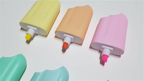 파스텔톤 막대 아이스크림 형광펜 6컬러 문구세트 다이 세컨웨어