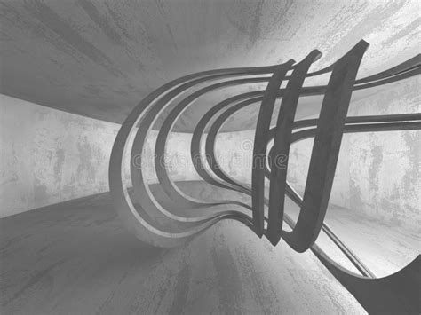Interior Vac O Del Sitio Del S Tano Oscuro Muros De Cemento Stock De Ilustraci N Ilustraci N