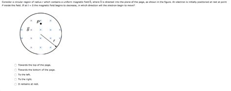 Solved Consider A Circular Region Of Radius R Which Contains Chegg