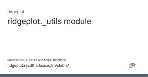 ridgeplot utils module ridgeplot docs 0 3 2