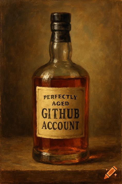 Oil Painting Of A Whiskey Bottle Labeled Perfectly Aged Github Account On Craiyon