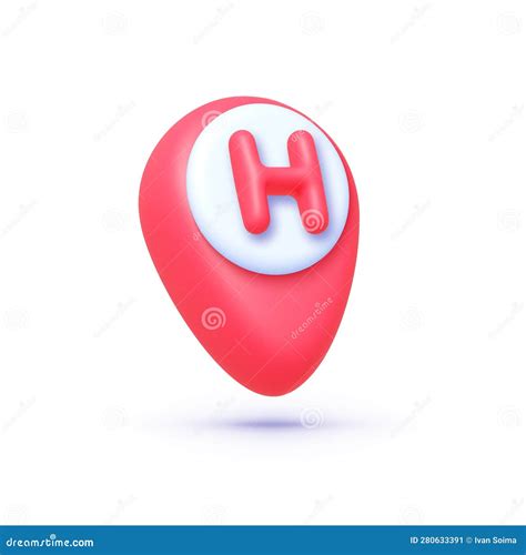 Hotel Map Pointer Icon Marker GPS Location Flag Symbol Vector