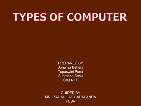 Classification Of Computer Ppt Computing Technology And Computing
