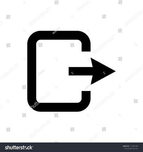 Exit Icon Logout Icon Sign Out Stock Vector Royalty Free Shutterstock