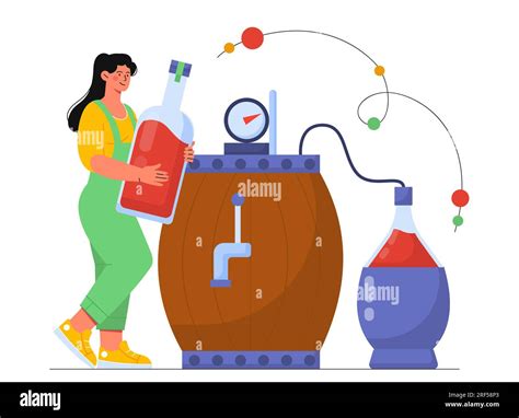 Wine Fermentation Process Stock Vector Images Alamy