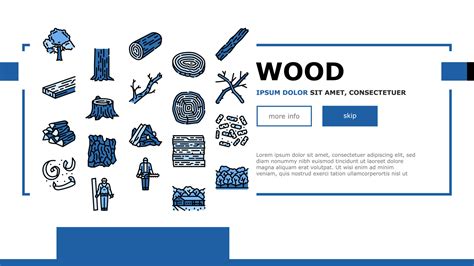 Wood Timber Tree Wooden Material Landing Header Vector 19573055 Vector Art At Vecteezy