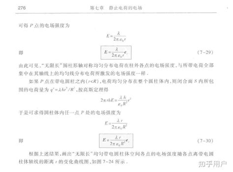 无限长均匀带电圆柱面在柱外激发的场强等于面上所有电荷均匀分布在圆柱轴线时激发的场强 知乎