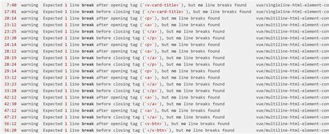 解决：expected 1 line break before closing bracket but no line breaks