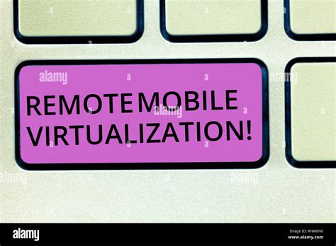 Handwriting Text Remote Mobile Virtualization Concept Meaning Can