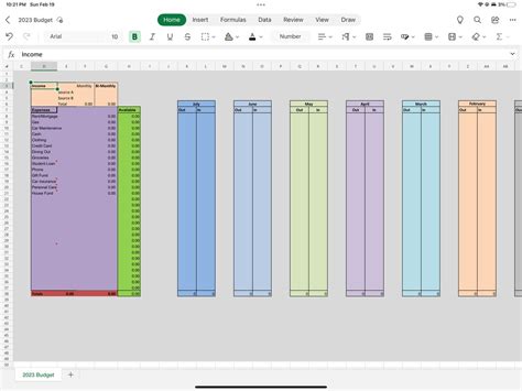 Excel Spreadsheet Budget Etsy