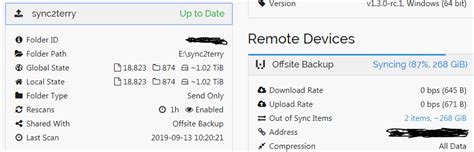 Slow Sync On Large File Transfer After One End Restarted Support Syncthing Community Forum