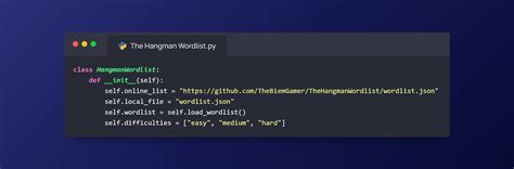 The Hangman Wordlist A Small Python Library Which Returns Hangman Words