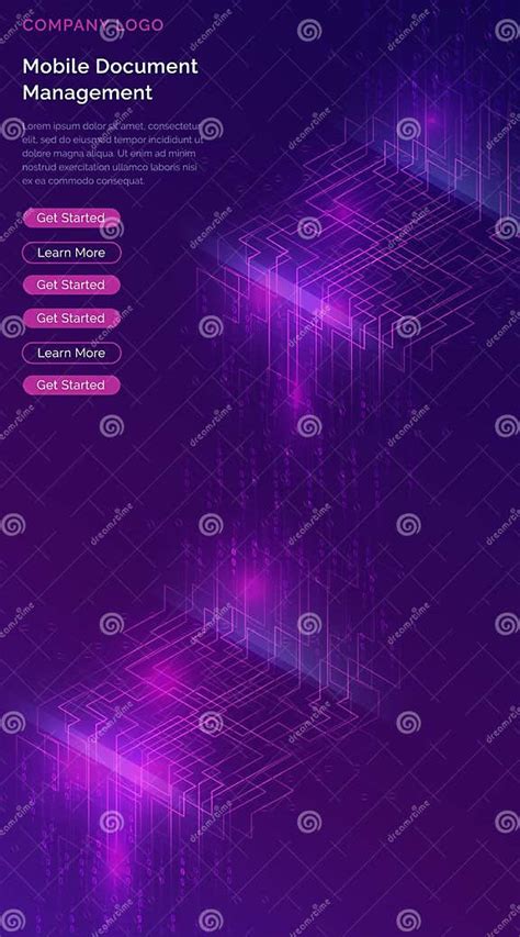 Big Data Waterfall Streams Of Digital Binary Code Stock Vector