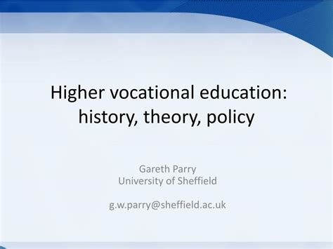 Ppt Esrc Seminar Series 2014 2016 Higher Vocational Education And
