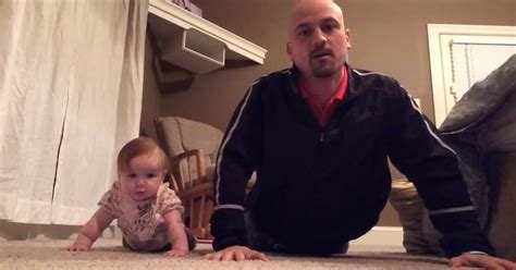Dad And Babe Have A Workout Session