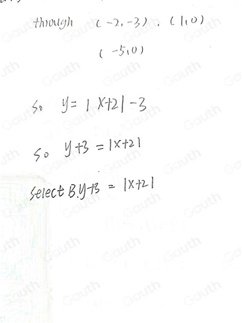 solved identify the equation for the graph a y 3 x 2 b y 3 x 2