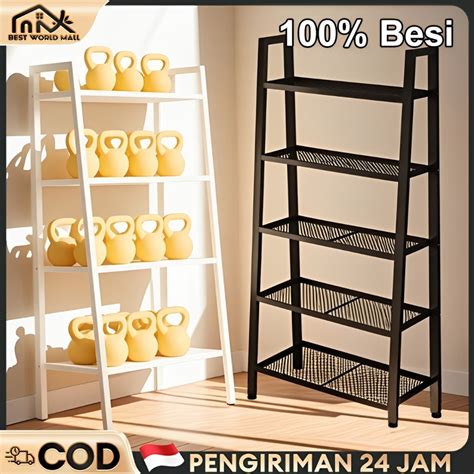 Jual Rak Besi Susun Rak Penyimpanan Rak 3 4 5 Layer Rak Buku Rak Pajangan Ruang Tamu Rak Besi