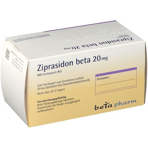 Ziprasidon Beta 20 Mg 100 St Mit Dem E Rezept Kaufen Shop Apotheke