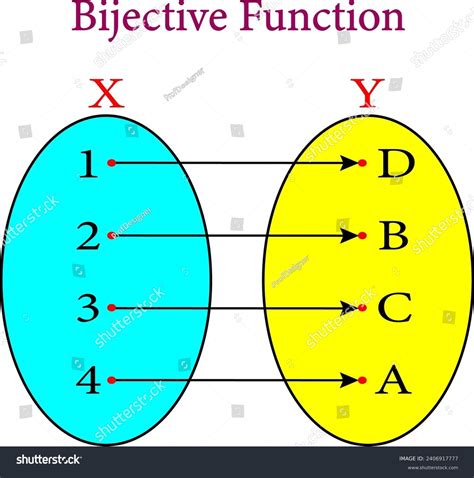 Diagram Showing Bijective Functionvector Illustration Stock Vector