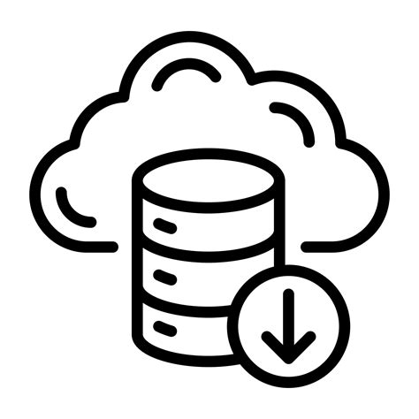 Cloud Database Linear Icon Customizable Design 8060734 Vector Art At