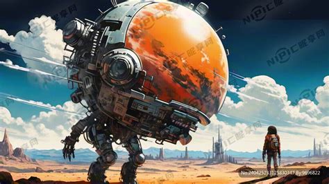 Ai创作图未来地球 未来科技 朋克画风 昵图网