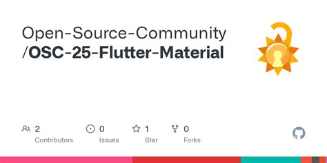 Github Open Source Communityosc 25 Flutter Material