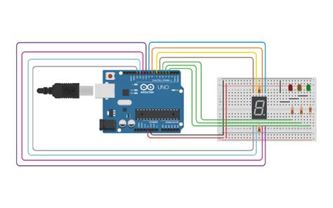 Circuit Design Traffic Light Tinkercad