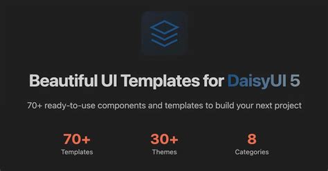 Daisyui Templates Premium Ui Templates With Tailwind Css