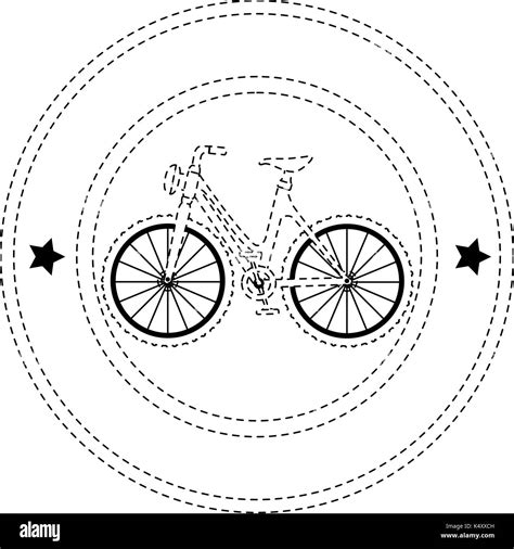 Elegant Frame With Bicycle Vehicle Vector Illustration Design Stock
