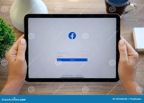 Woman Hand Holding IPad Air Space Gray With Messenger Facebook Editorial Stock Photo Image Of