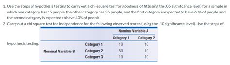 Solved Use The Steps Of Hypothesis Testing To Carry Out A Chegg