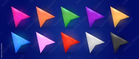 Colorful Arrows Mouse Cursors For Computer Game And Ui Design Vector