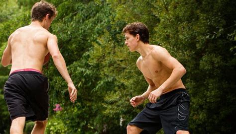 Tom Holland And Harrison Osterfield Share A Shirtless Moment In La