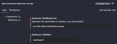 Vscode Extension ESPHome Home Assistant Community